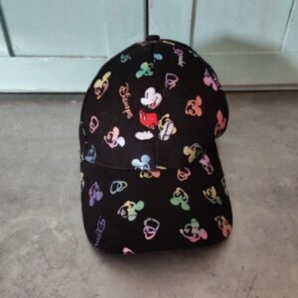 Disney | Accessories | Disney Kids Black Cap With Colorful Mickey Mouse ...
